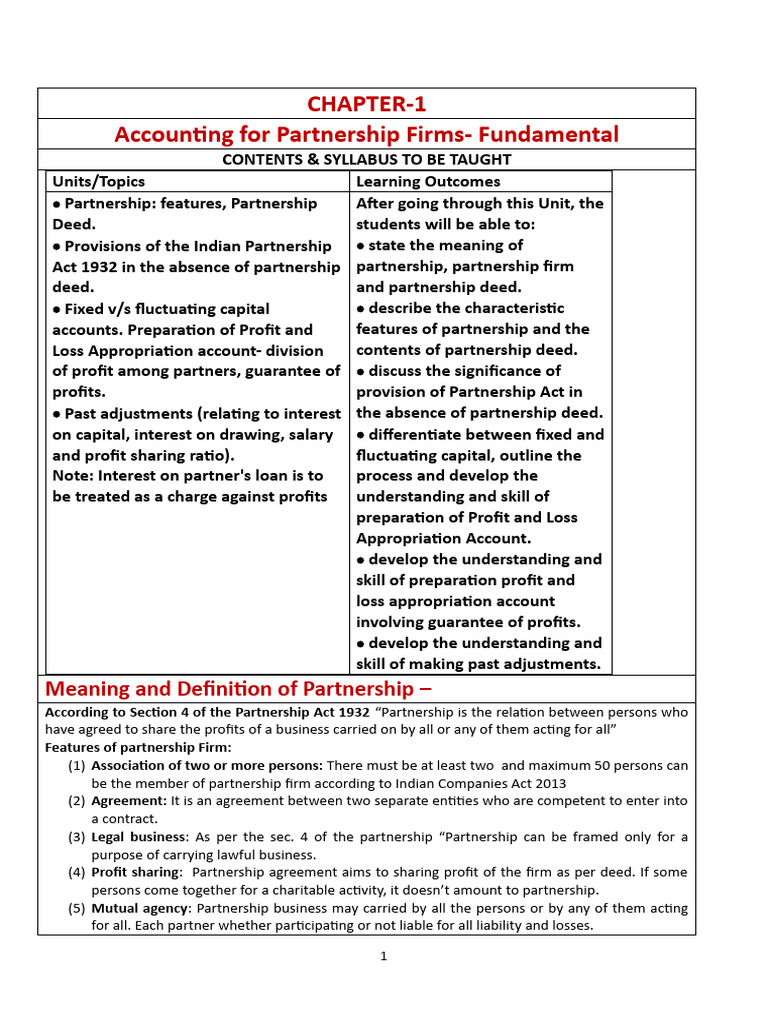 Fundamentals of Partnership Accounting | PDF | Partnership | Interest