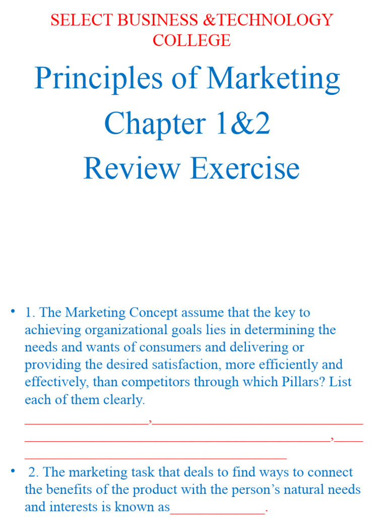 PM Exercise | Download Free PDF | Marketing | Sales