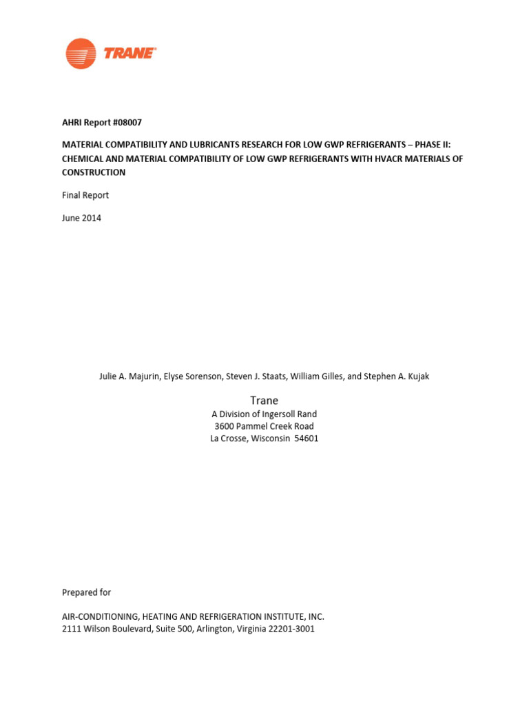 AHRI Project-8007 Final Report | PDF | Building Materials | Secondary ...
