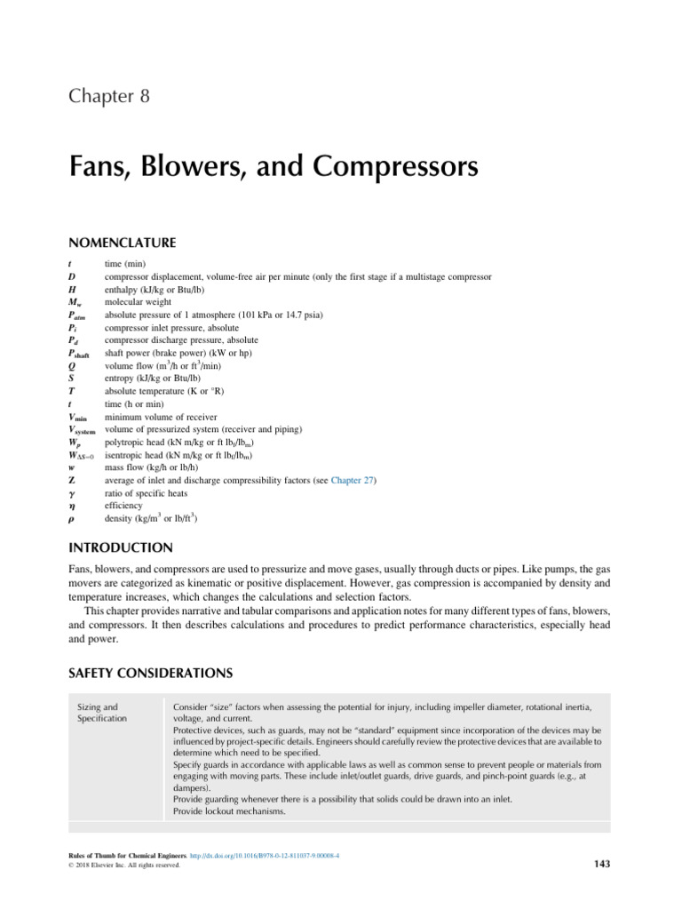 Fans, Blowers, and Compressors Overview | PDF | Mechanical Engineering ...