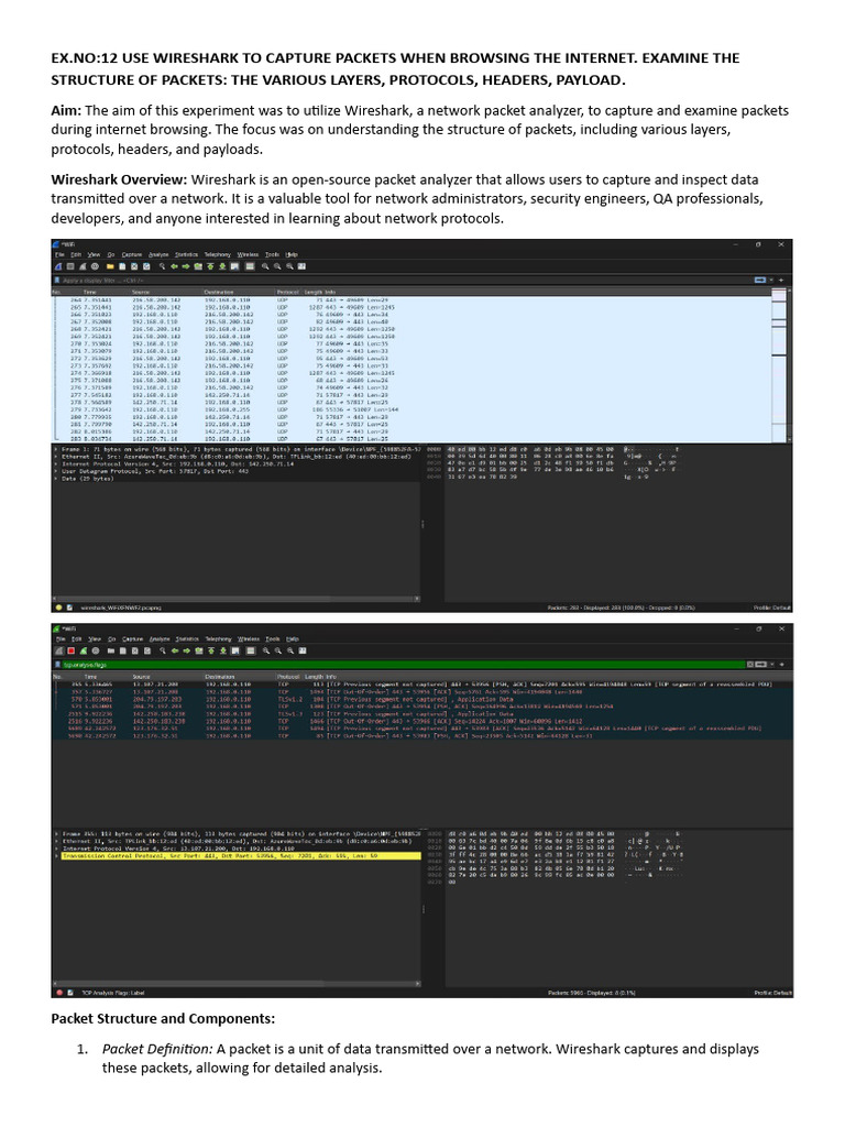 Ex 12 | PDF | Internet Protocol Suite | Network Packet