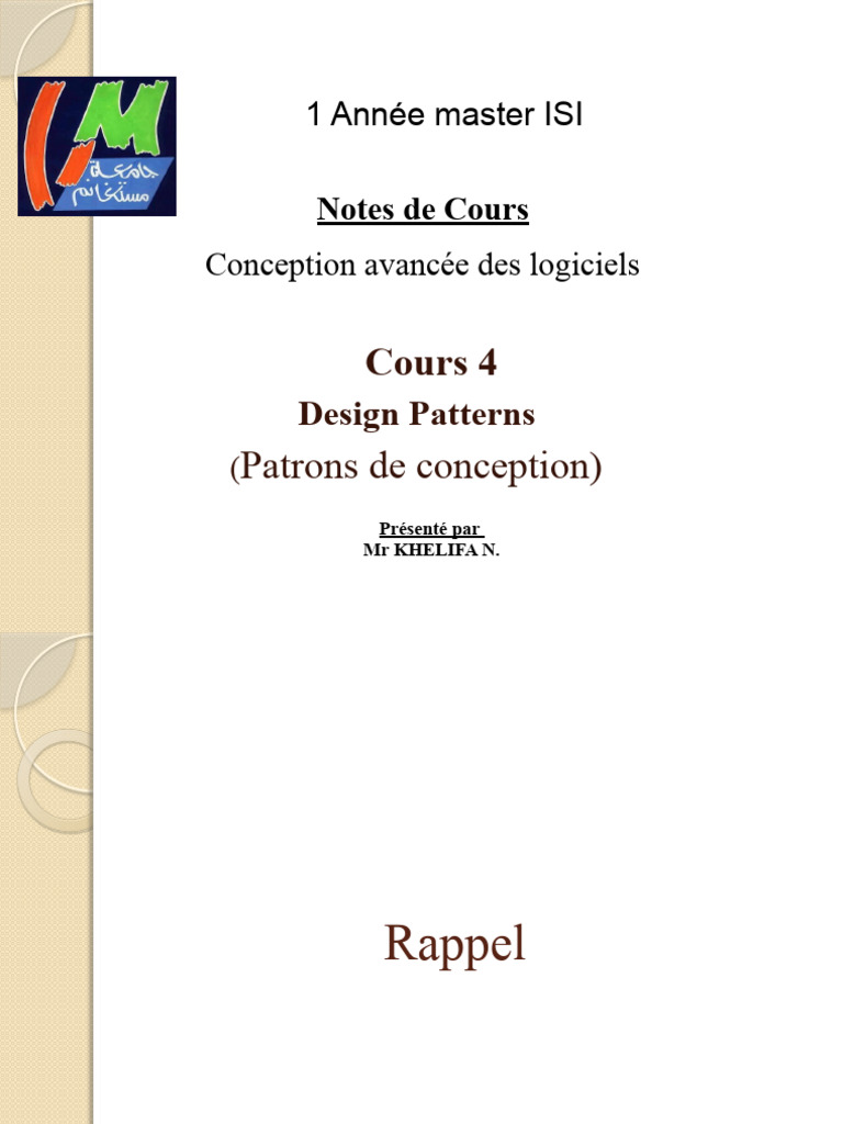 CAL Cours4v1 | PDF | Classe (informatique) | Interface (Informatique)