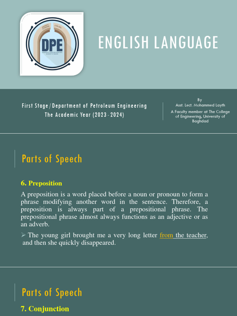 Lecture No. 4 | PDF | Part Of Speech | Preposition And Postposition