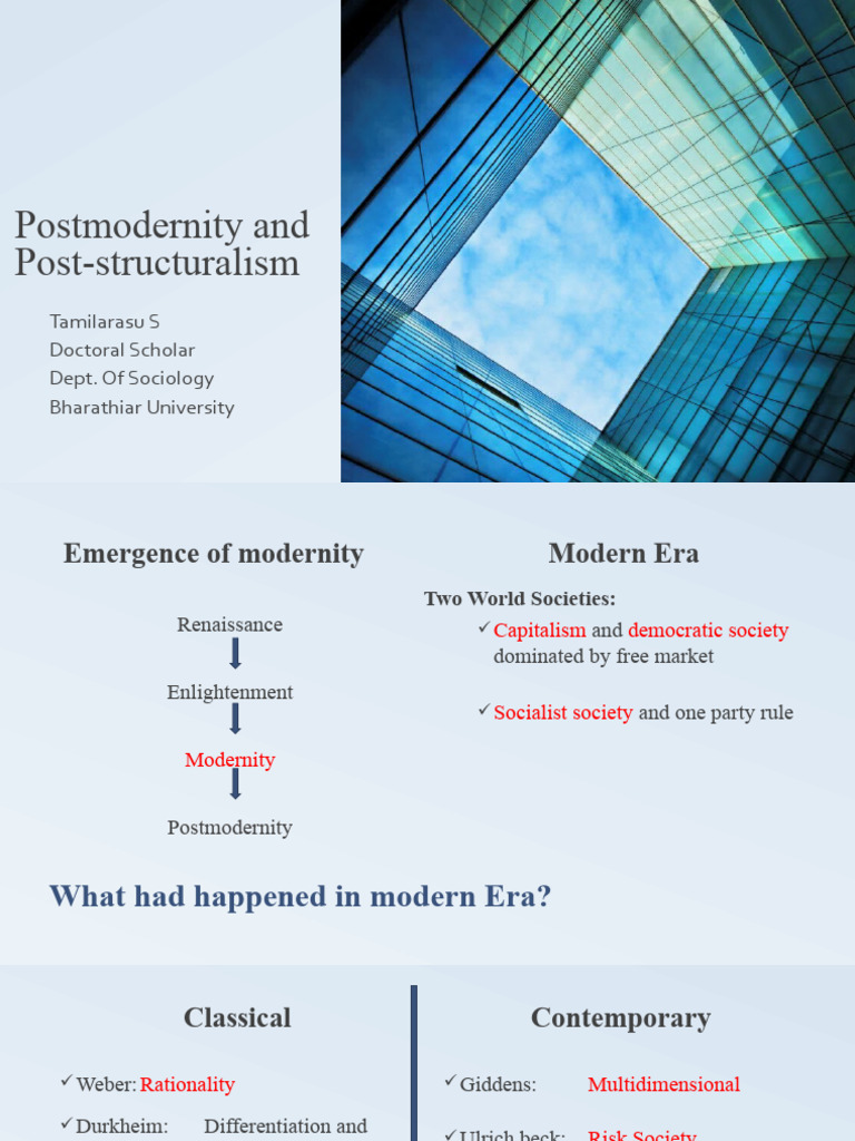 Postmodernity and Poststructuralism | PDF | Discourse | Sociology