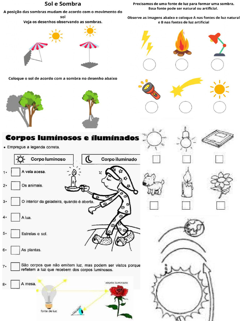 Corpos Luminosos e Iluminados | PDF