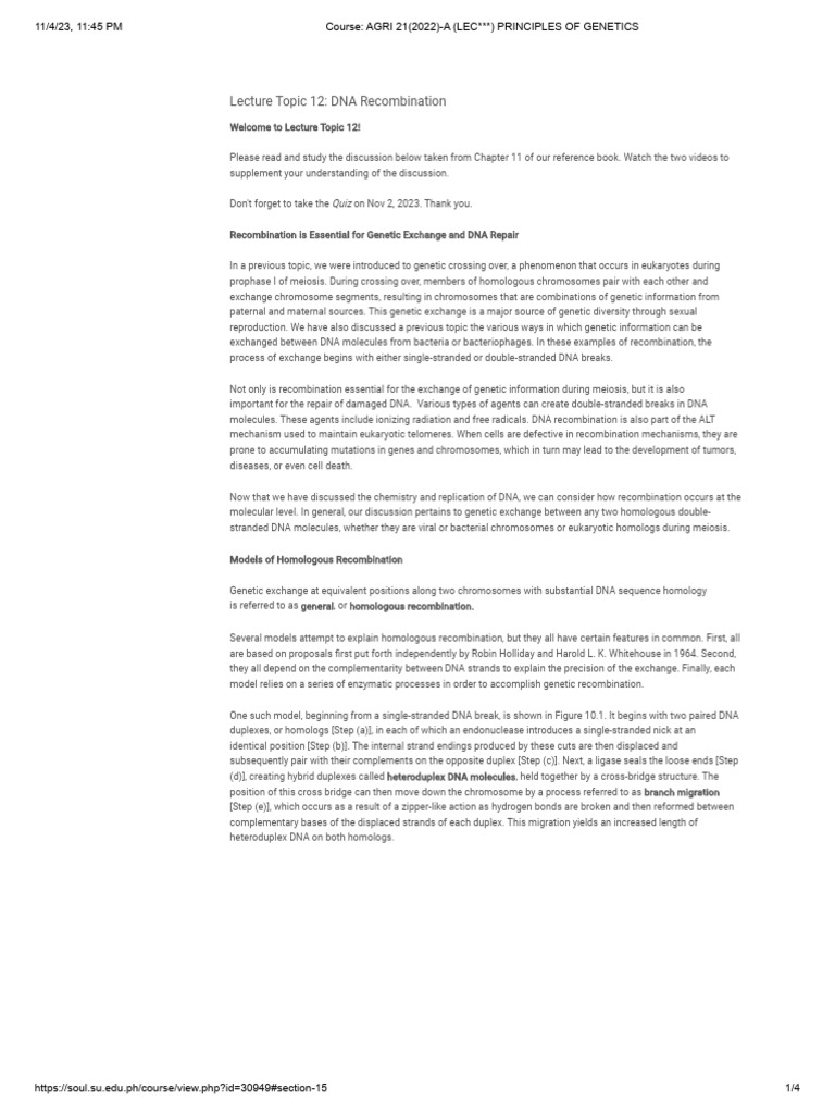 Lec 12 | PDF | Dna | Genetics Lec 12 | PDF | Dna | Genetics