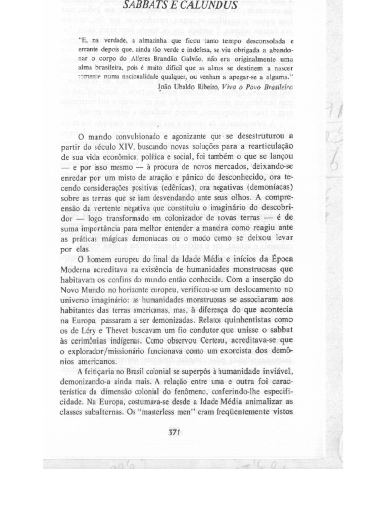 Texto - Diabo e A Terra de Santa Cruz (Souza, Marina de Mello) (Pp. 370-384) | PDF