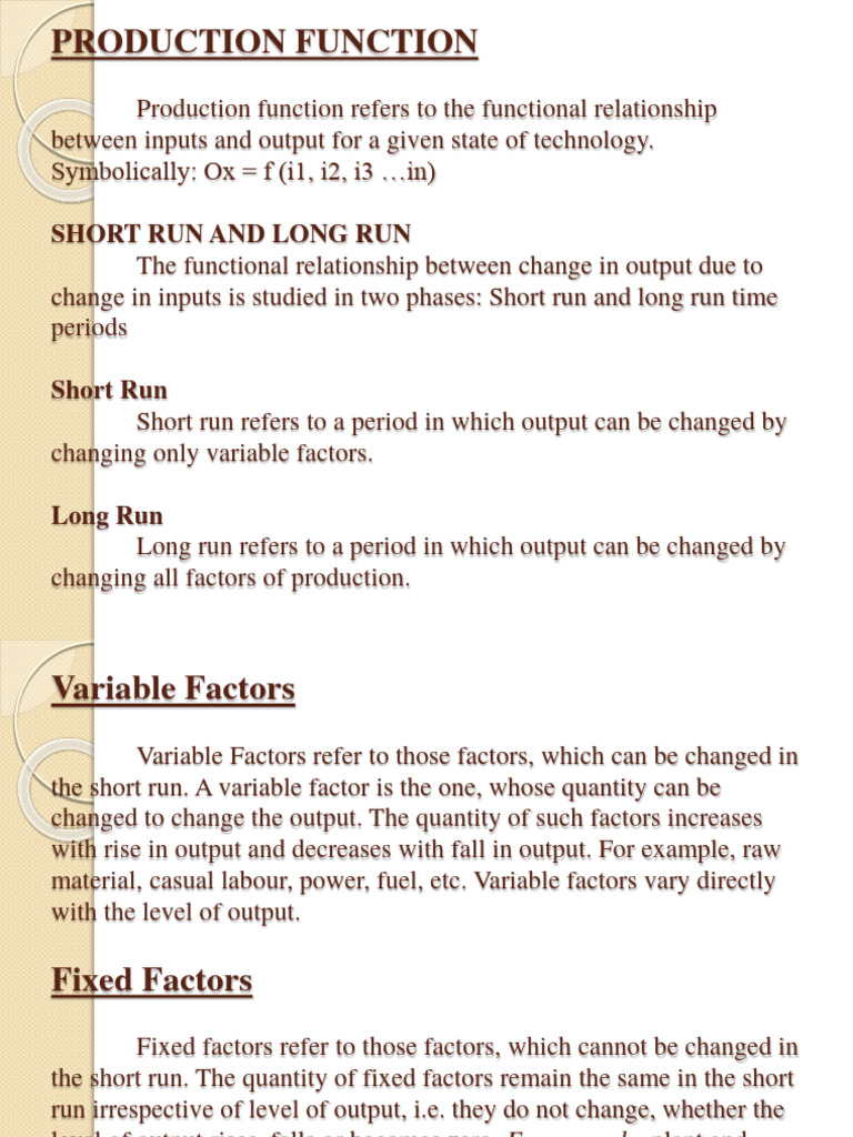 Production Function | PDF | Production Function | Variable (Mathematics)