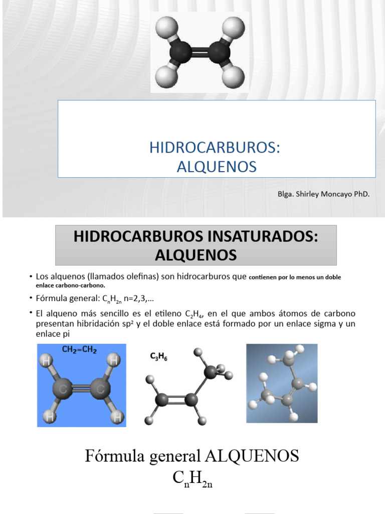 Hidrocarburos Alquenos y Alquinos | PDF | Alqueno | Compuestos orgánicos