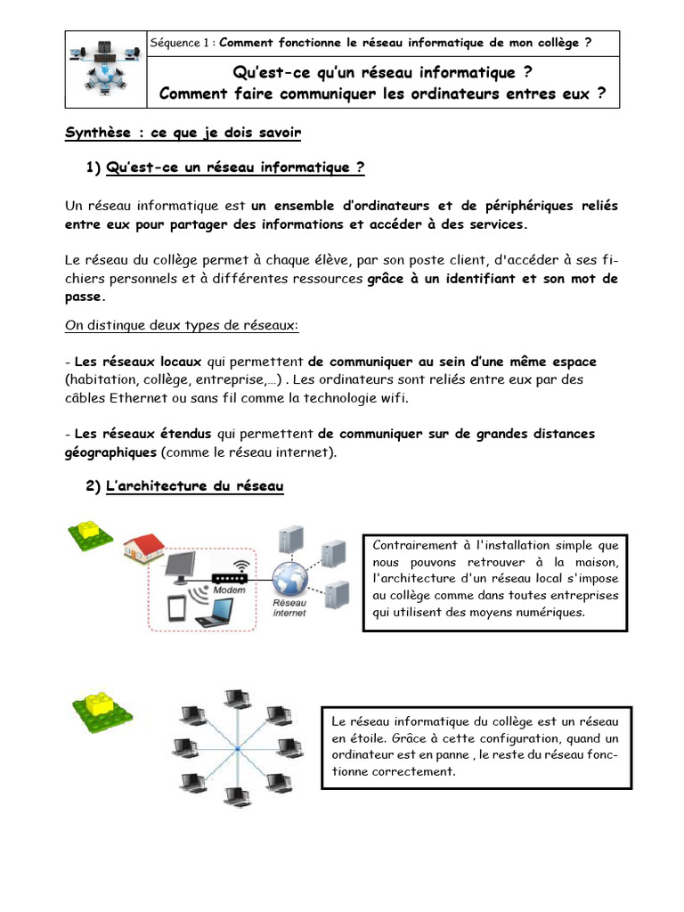 Sequence 1 - Seance 3 - Ce Que Je Dois Retenir | PDF