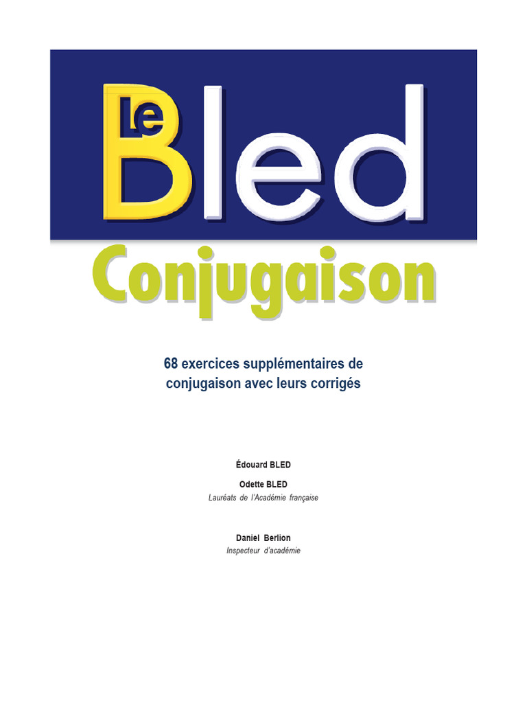 Exercices de conjugaison BLED | PDF | La nature