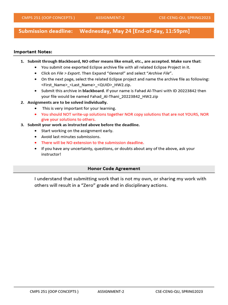 Assignment 2 Spring 2023 Pdf Programming Constructor Object Oriented Programming 1042