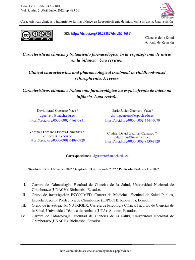 Dialnet CaracteristicasClinicasYTratamientoFarmacologicoEn 8383433 | PDF