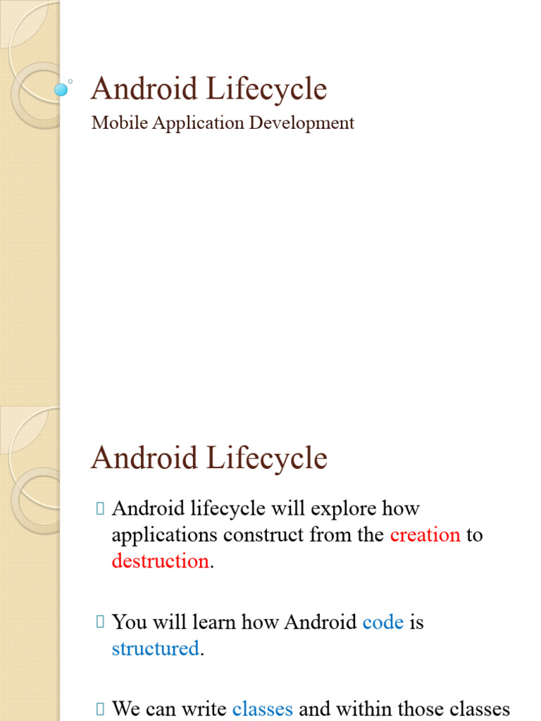 2 Android Lifecycle Pdf Method Computer Programming Inheritance Object Oriented