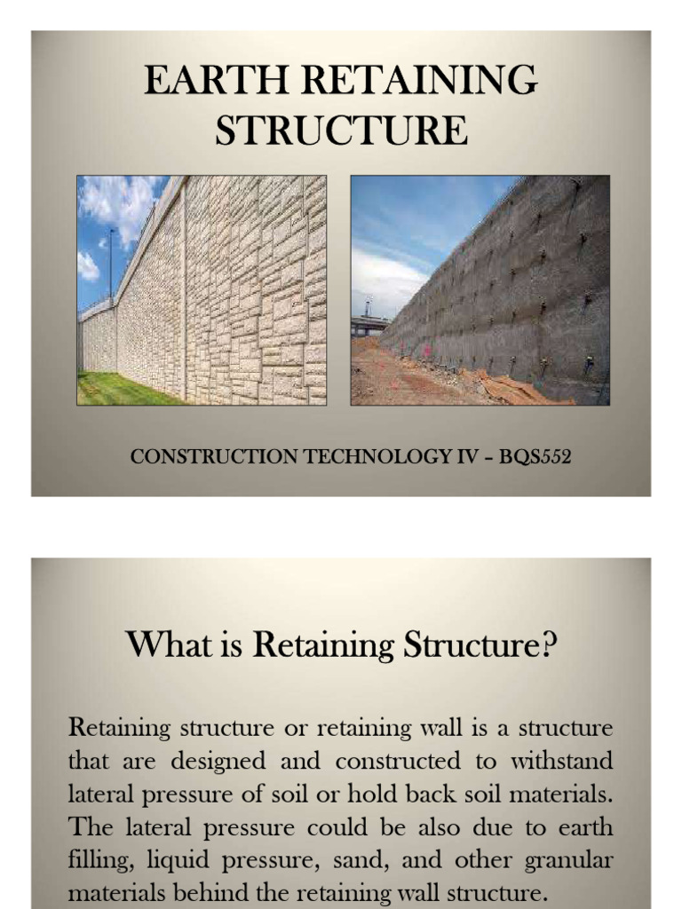 BQS552 Earth Retaining Structure | PDF | Deep Foundation | Building ...