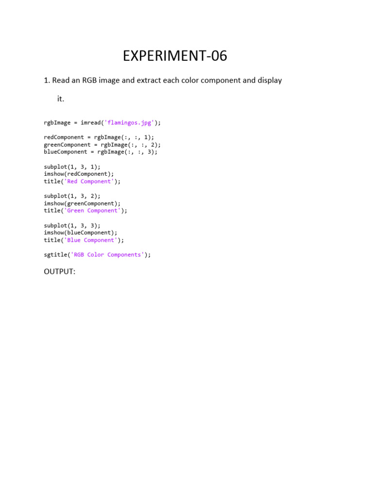 EXPT - 06 Fip | Download Free PDF | Rgb Color Model | Graphics