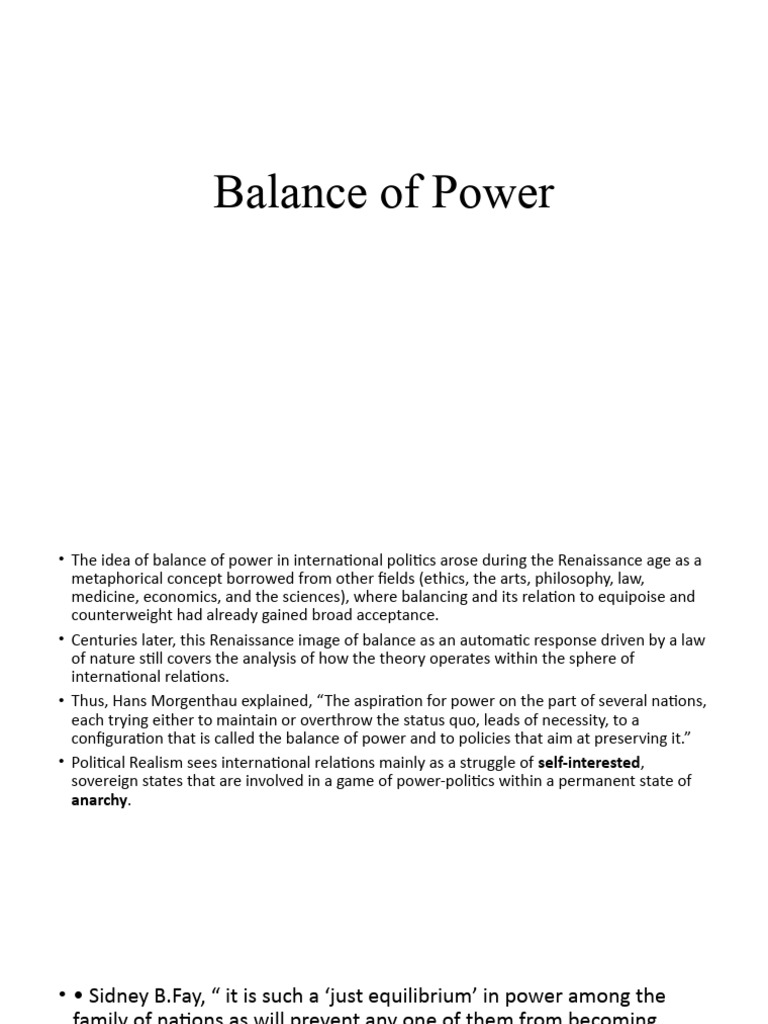 Balance of Power | Download Free PDF | Political Science ...