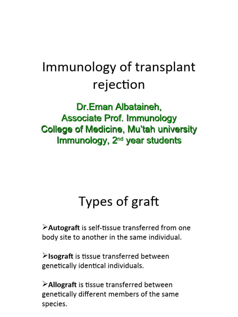 Transplantation and Rejection 2022 | PDF | Transplant Rejection ...