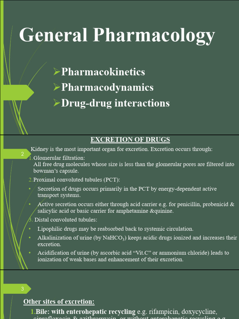 General Pharmacology | PDF | Pharmacokinetics | Medicine