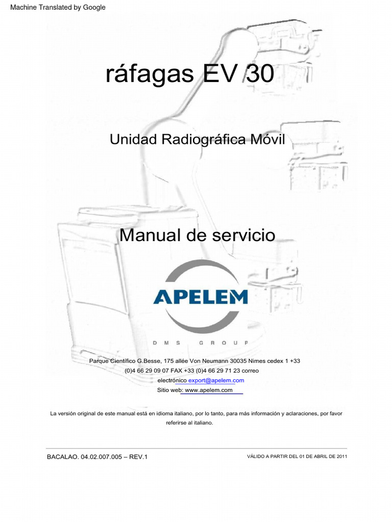 Apelem Rafale EV 30 - X-Ray - Service Manual | PDF | Ingenieria ...