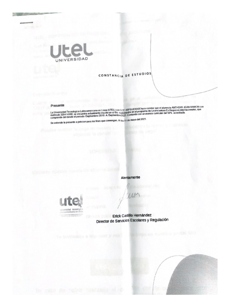 Constancia UTEL | PDF