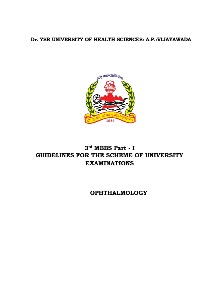 Ophthalmology Exam Guidelines | PDF | Glaucoma | Ophthalmology