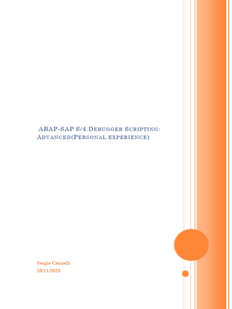 ABAP Debugger Scripting Overview | PDF | Debugging | Systems Engineering