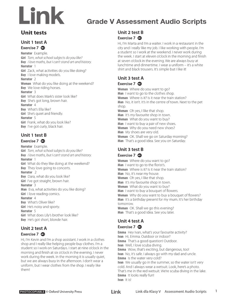 Link L5 Assessment Scripts | PDF | Cuisine