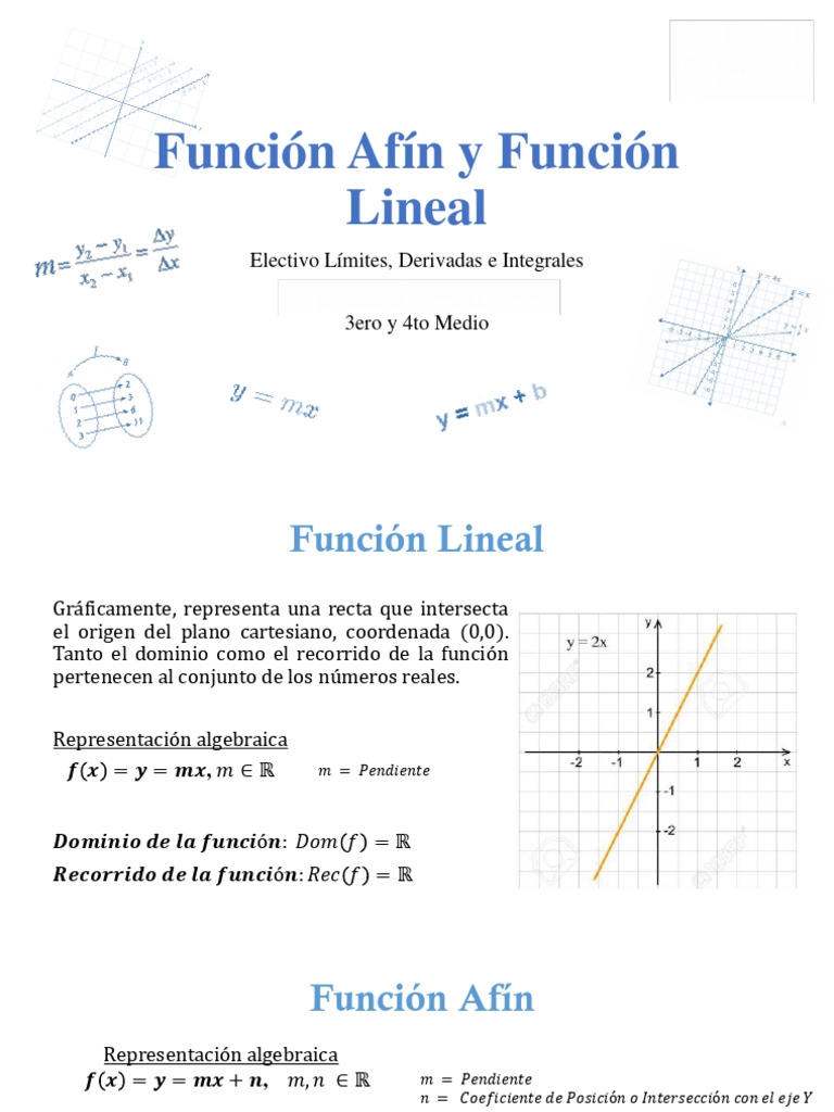 Función Lineal y Afín: Ejercicios Resueltos | PDF | Linealidad ...
