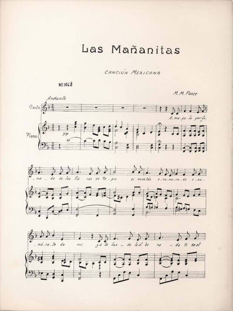 Las Mañanitas - Manuel M Ponce | PDF