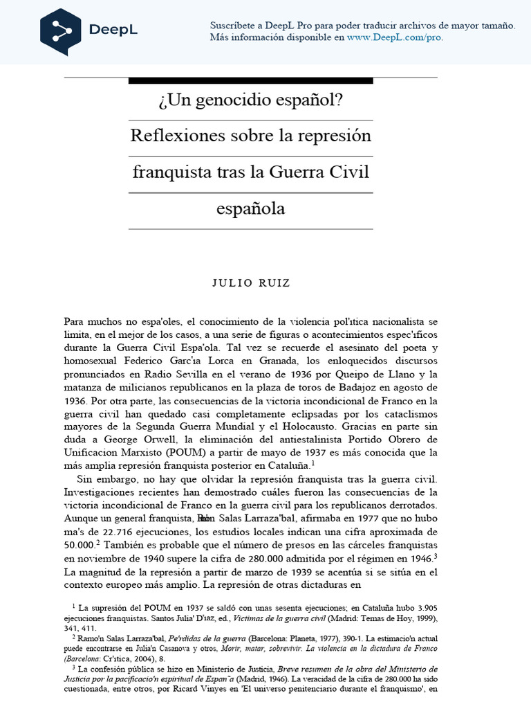 A Spanish Genocide Reflections On The FR Es | PDF | guerra civil ...