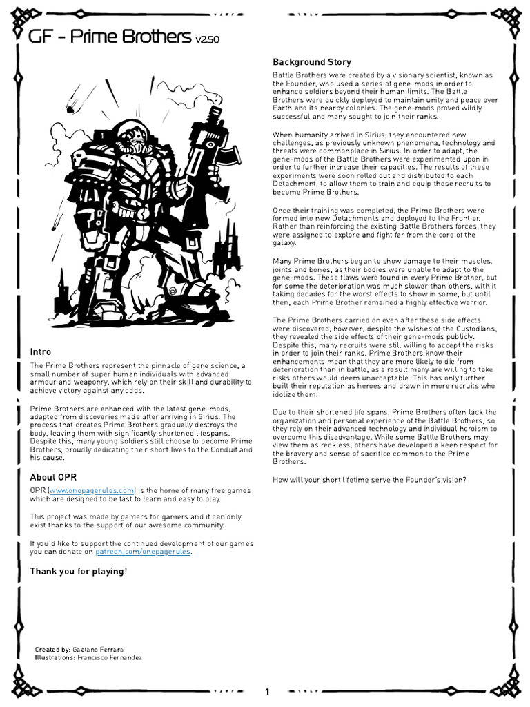 GF - Prime Brothers v2.50 | PDF