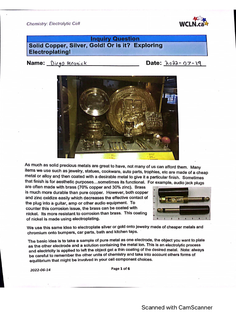 Chemistry 12 U8 Project | PDF