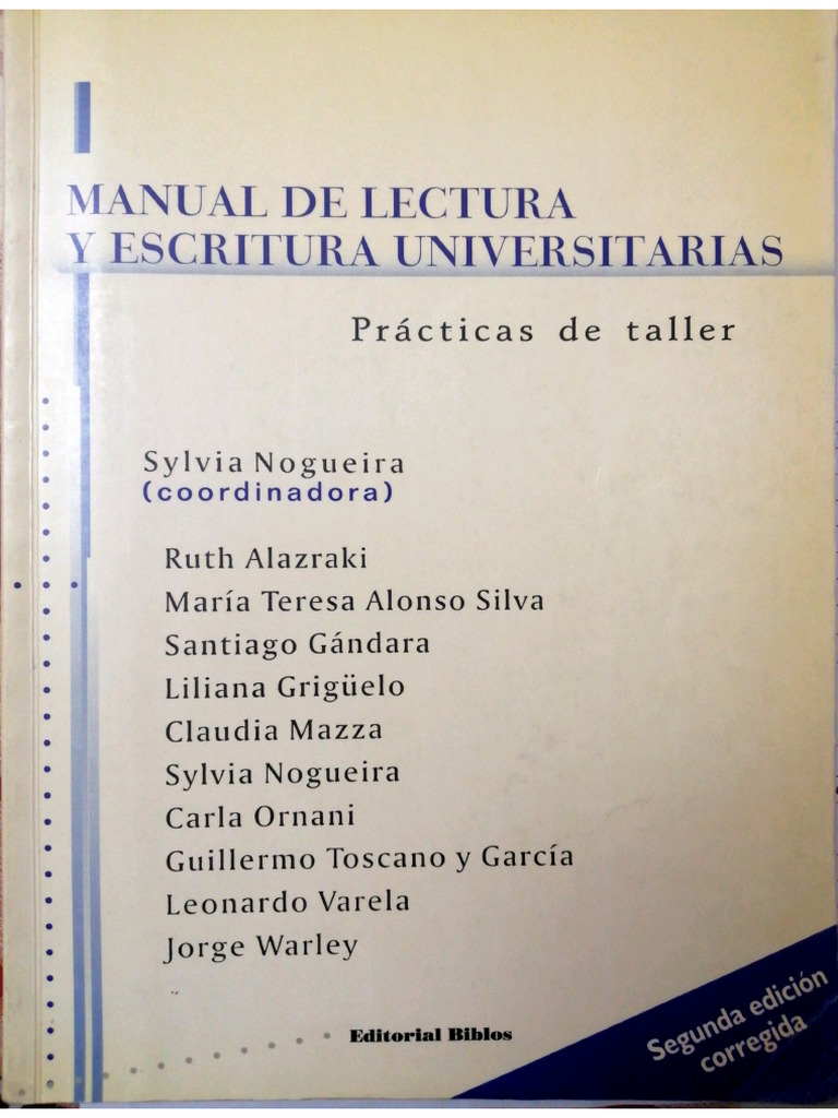 Manual de Lectura y Escritura Universitarias | PDF