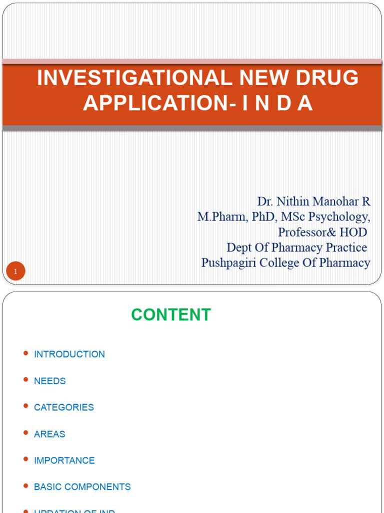 Investigational New Drug Application Guide | PDF | Clinical Trial ...