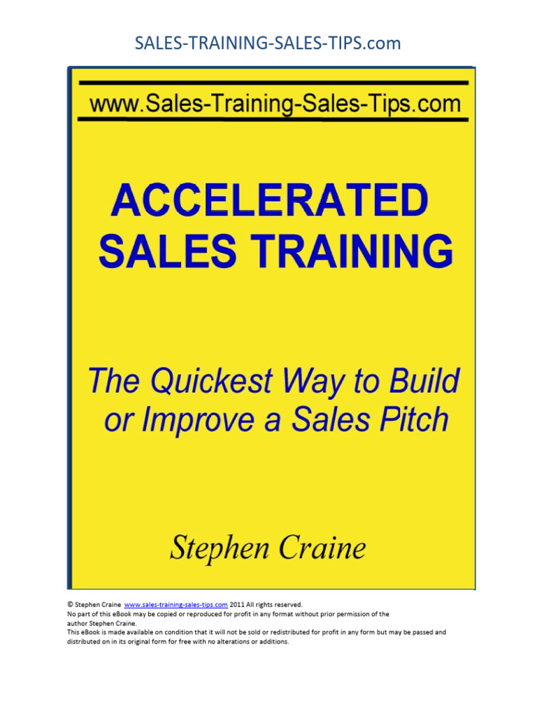 Accelerated Sales Training | PDF | Sales | Question