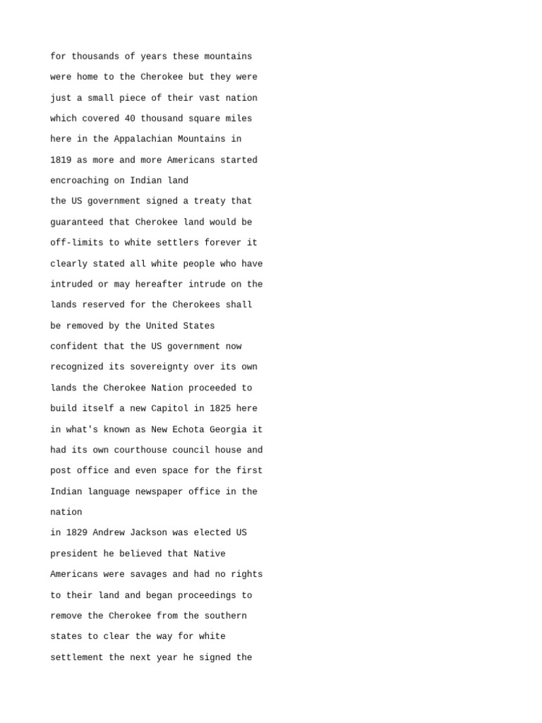 How The Brutal Trail of Tears Got Its Name | PDF