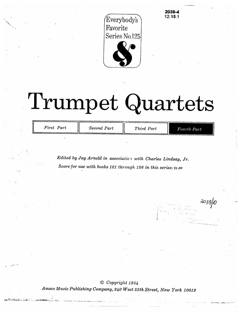 4 Trumpet Quartets | PDF