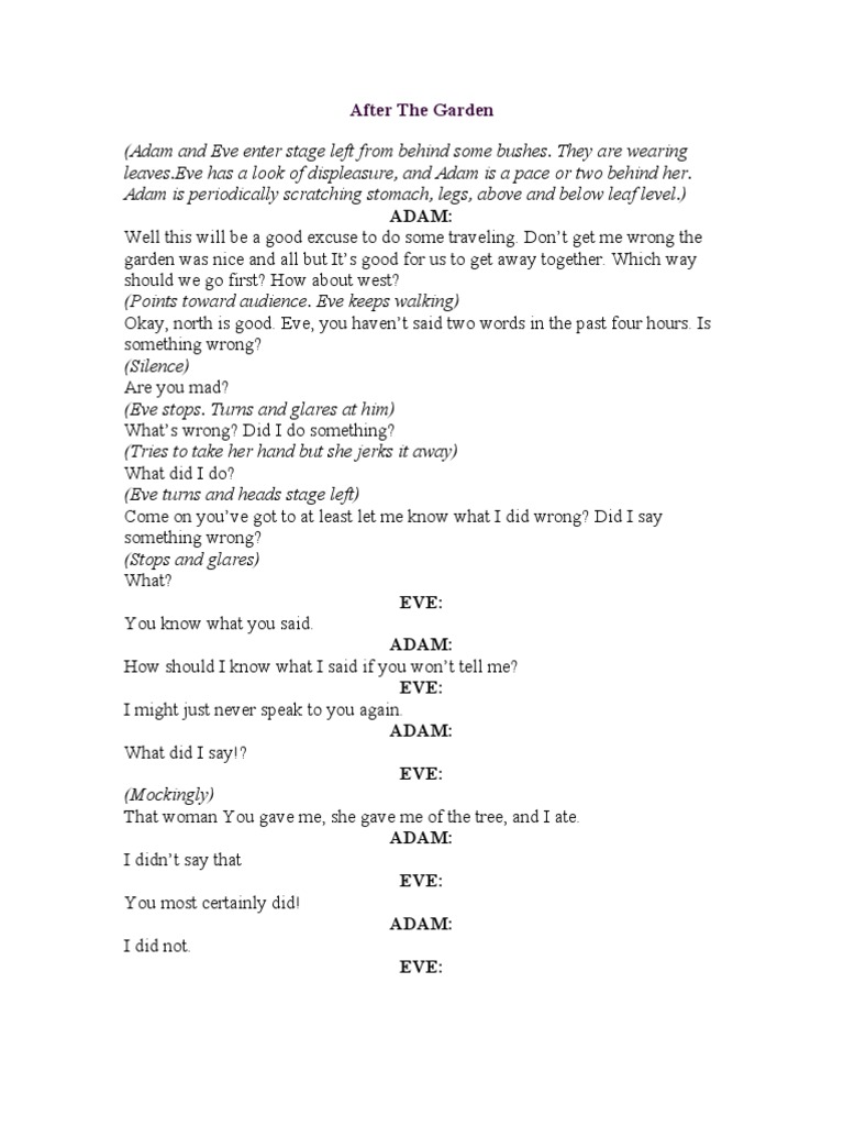 Skit | PDF | Adam And Eve | Eve