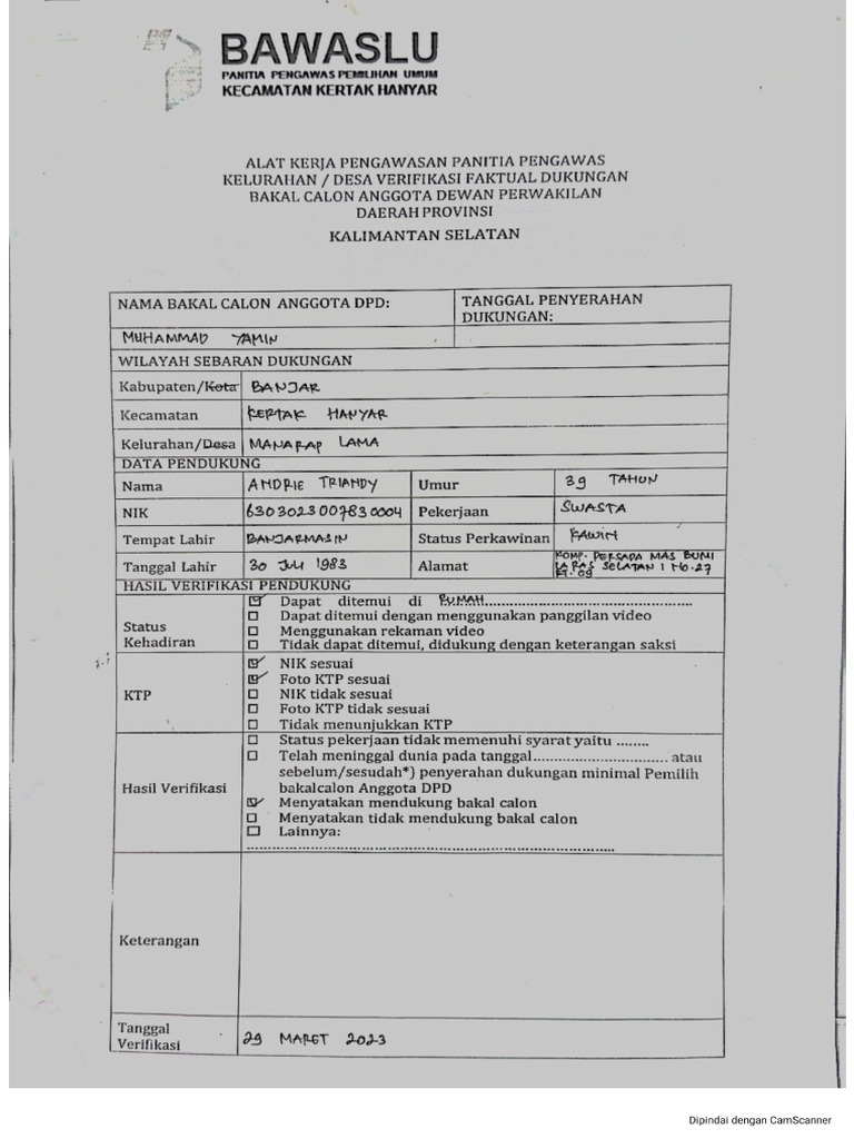 Form A Manarap Lama Ver.2 | PDF