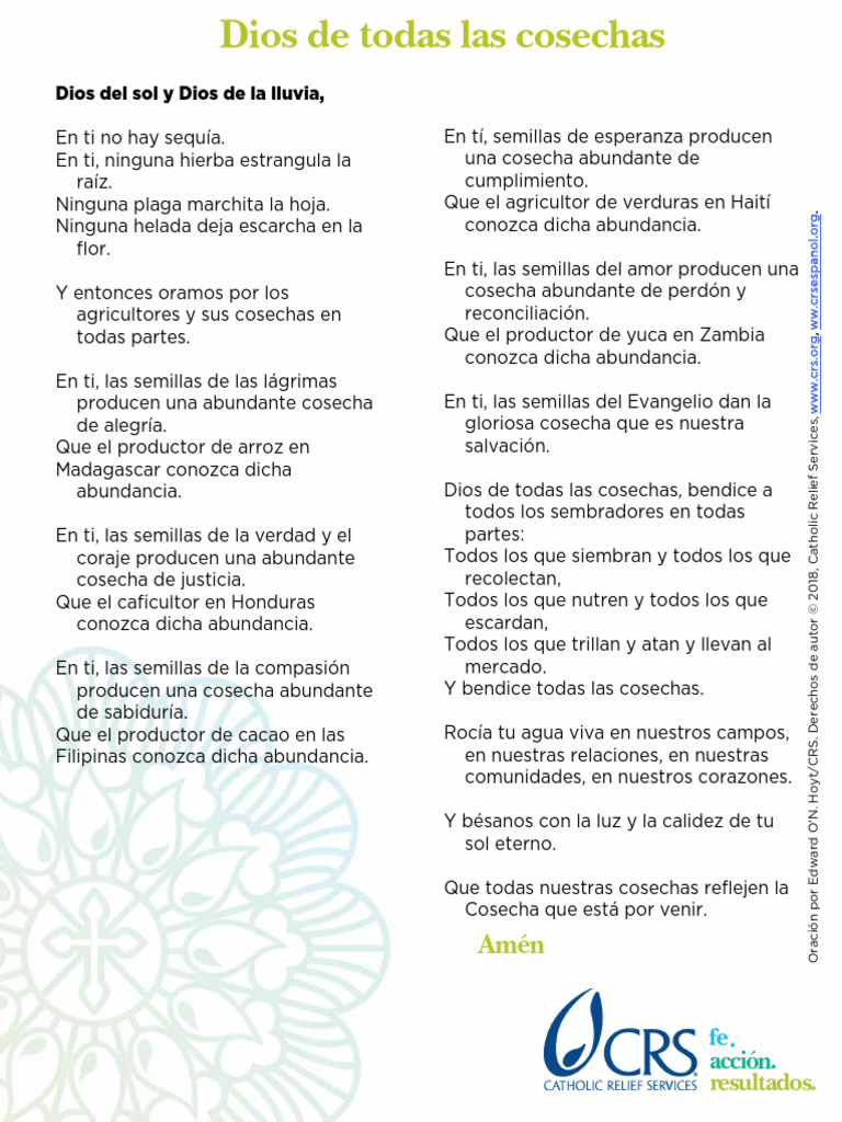 Dios de Todas Las Cosechas | PDF | Agricultura