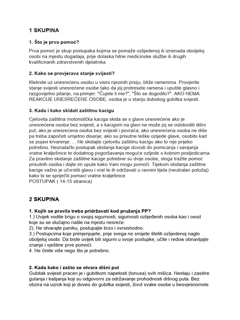 Prva Pomoc 1 | PDF