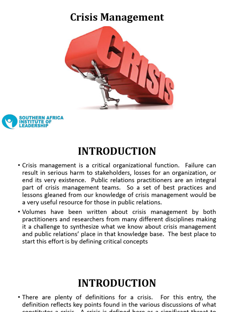 Crisis Management | PDF | Crisis Management | Business