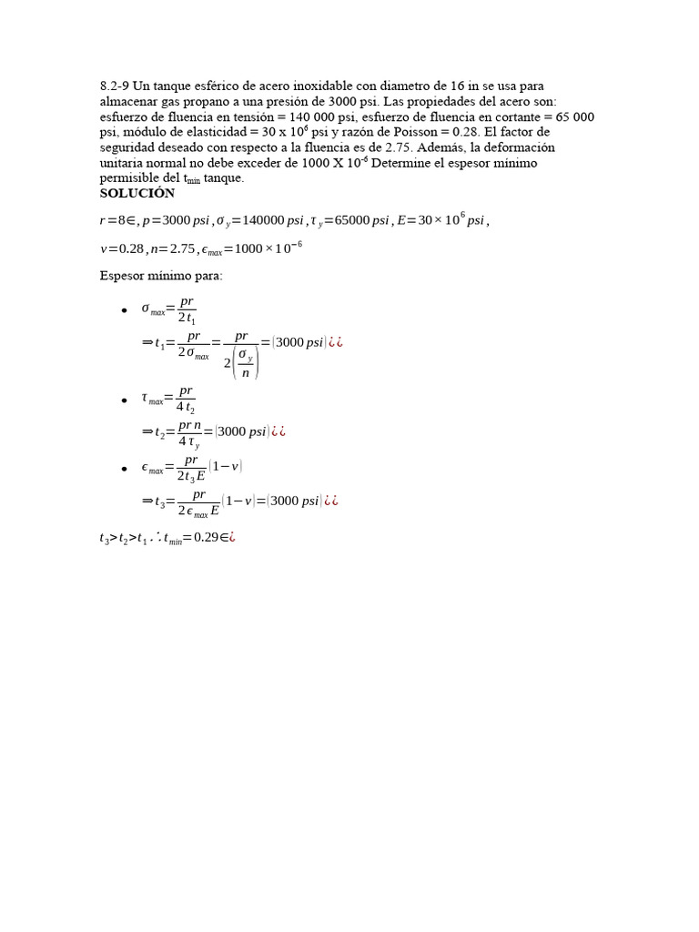 Solución Del Ejercicio 8.2-9 | PDF