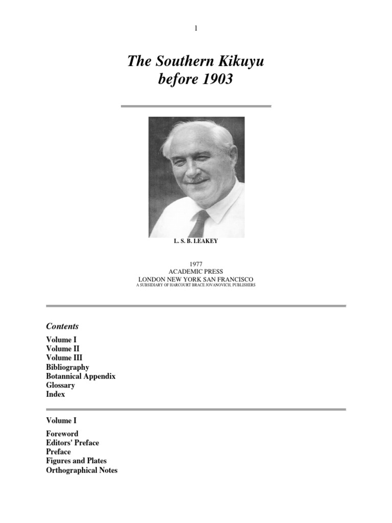 The Southern Kikuyu Before 1903 Vol.1 | PDF | English Language | Swahili Language