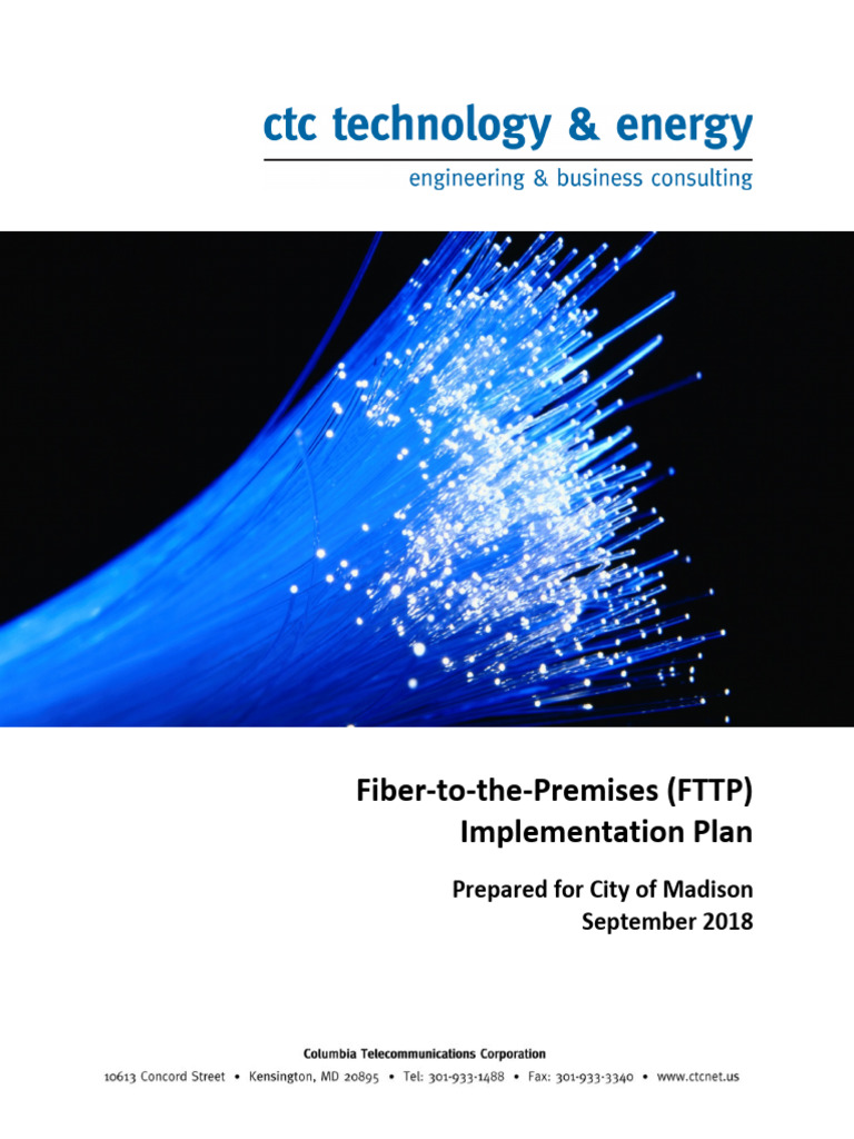 Madison FTTP Network Plan 2018 | PDF | Fiber To The X | Debt