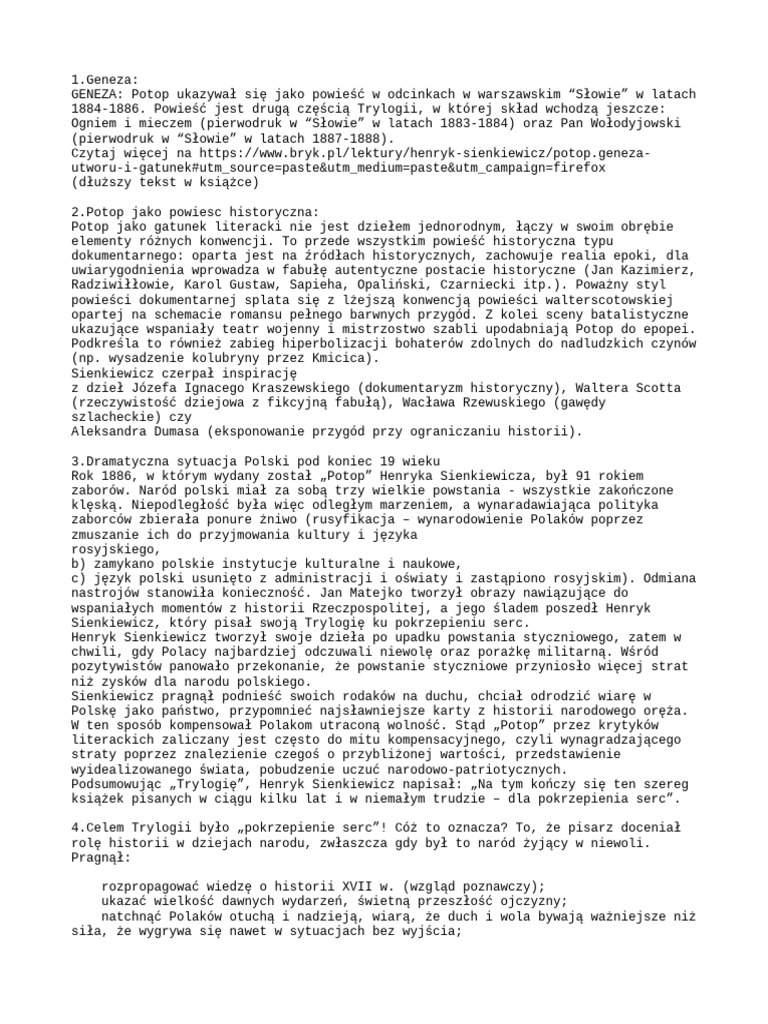 Prezentacja Potop | PDF