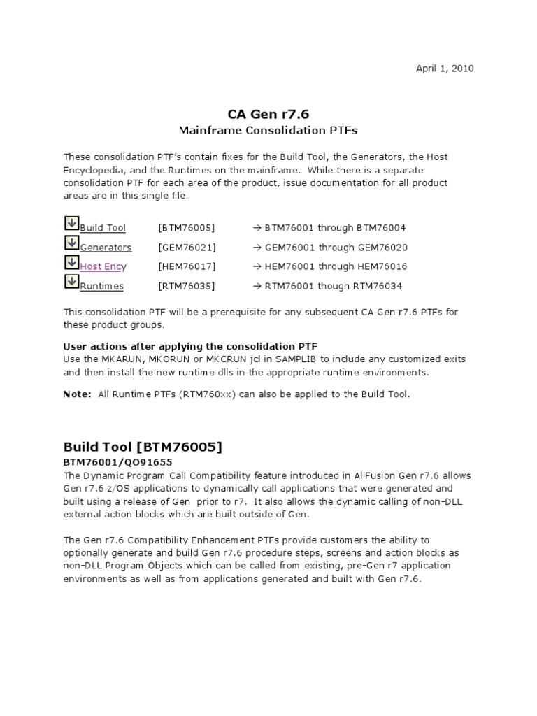 Plugin-Mainframe Consolidation PTFs | PDF | Network Socket | C ...