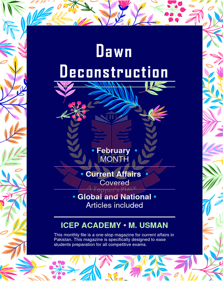 ICEP CSS PMS Institute - Dawn Deconstruction E-Magazaine Monthy - W.A ...