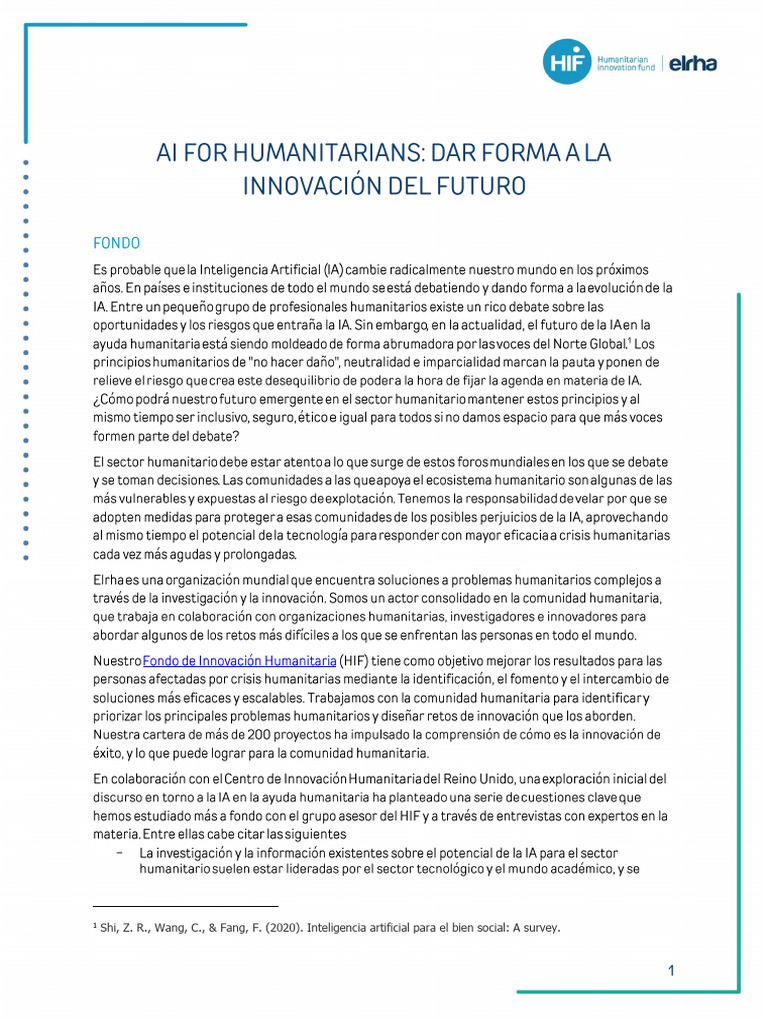 AI Shaping Future Innovation - Summary - Sheet - Spanish 2 | PDF